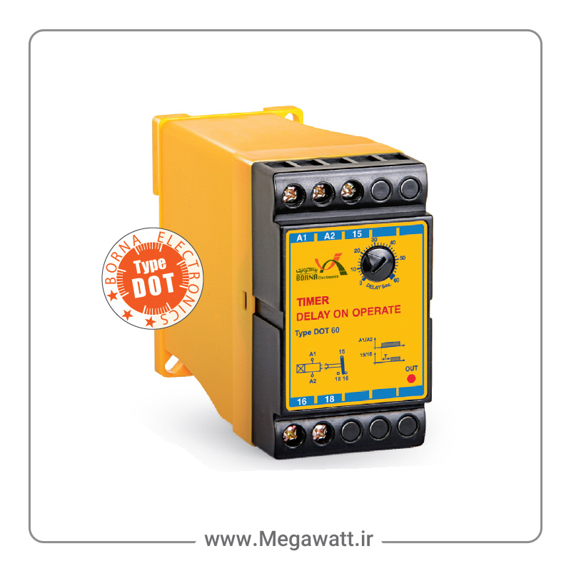 تایمر تاخیر در وصل آنالوگ برنا الکترونیک مدل DOT - مگاوات